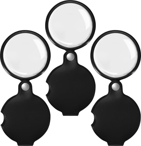 Inklapbaar Mini Vergrootglas 3 Stuks - 20-voudige Vergroting - Kinderen ...