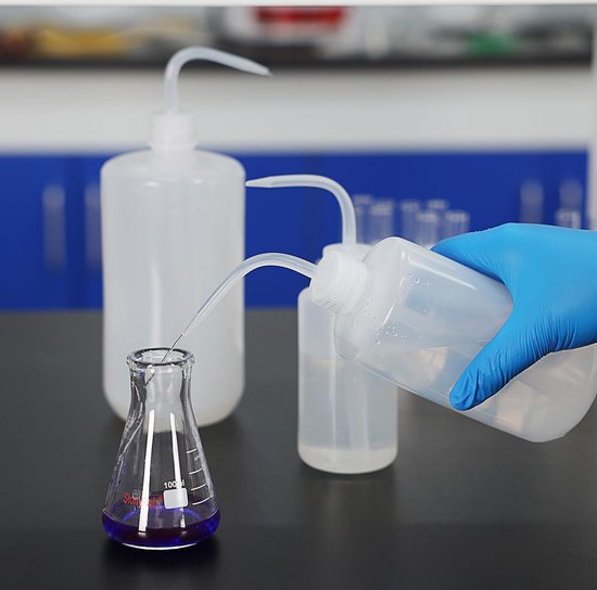 JGS ® Handige Set van 2 Kunststof Spuitflessen voor Laboratorium en ...