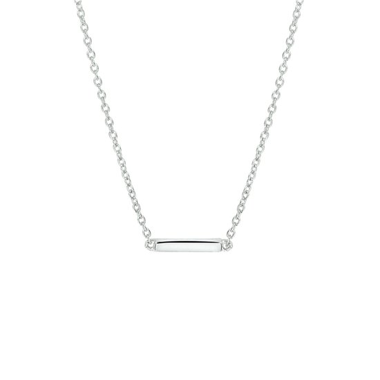 Zilveren collier met balkje - 1324657 - balkje collier - zilver | bol