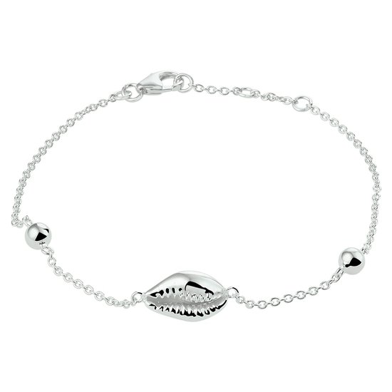 Armband Schelp 16 - 17 - 18 Cm Zilver Gerhodineerd | bol