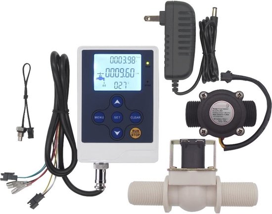 Digitale Debietmeter voor Waterflow met LCD Scherm en G3/4" Sensor | bol