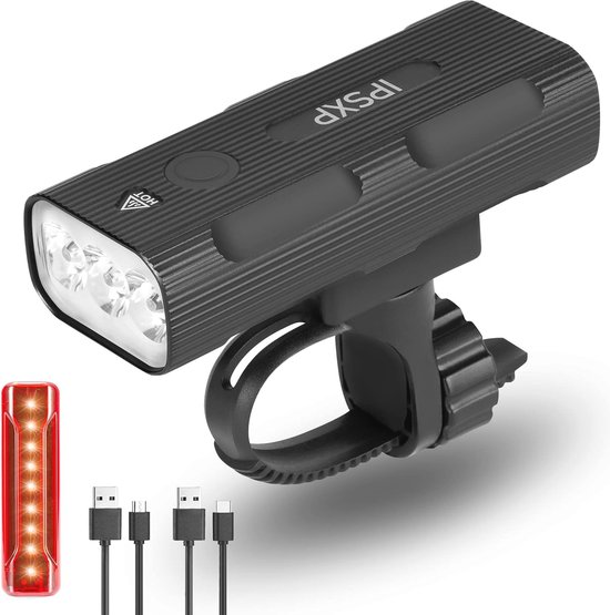 Krachtige LED Fietslamp 3000 Lumen met USB Oplaadfunctie, IPX5 ...