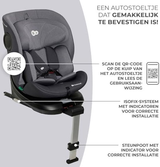 Autostoeltje 0-36 kg, 360 draaien, met Isofix, afstelbare hoofdsteun 12 ...