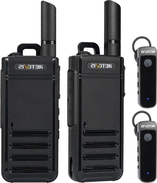 Walkie Talkie PMR446 Two Way Radio met Headset Type-C VOX Draagbare ...