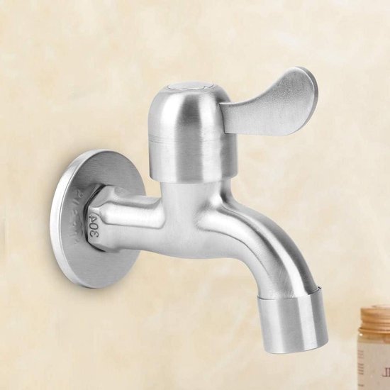 Water Dispenser Kraan Rvs Muur Mount Wasmachine Tap voor Tuin Badkamer ...