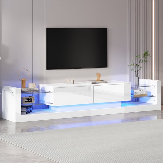 Sweiko Hoogglans TV-meubel met LED-verlichting, 181 cm breed, voor TV's ...