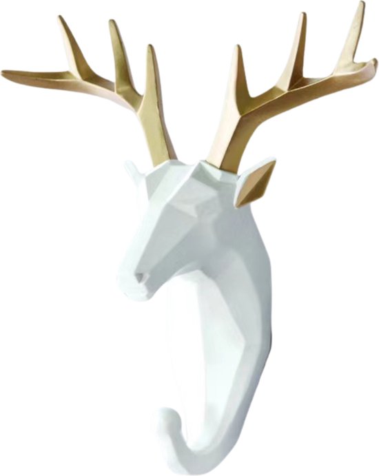 Kapstokhaak Hert Wit/Goud | bol