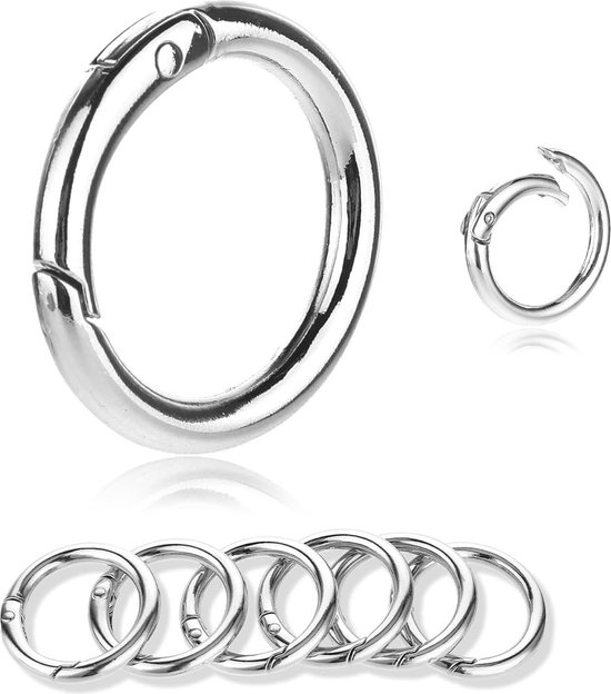12 STKS Metalen Lente Platte O Ringen Clip Sleutelhangers Gesp Snap ...