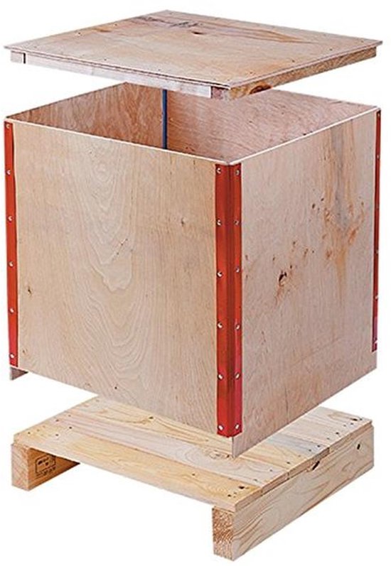 Inklapbare houten klapbox 79,5 x 59,5 x 51,7 cm – 500 kg draagkracht | bol