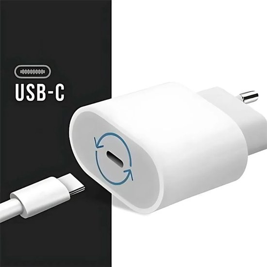 Apple USB-C oplader adapter - 20W - Snellader voor iPhone en iPad - Wit ...