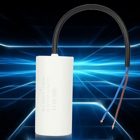 AC Condensator - Bedrijfscondensator - 250V AC - 100uF - 50/60 Hz ...