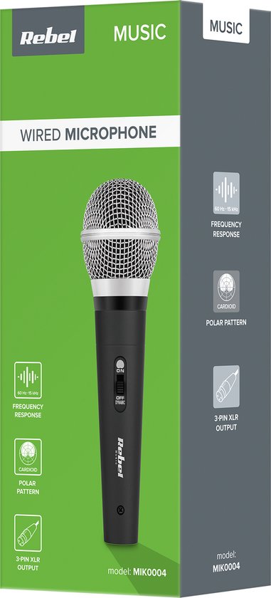 Rebel DM-525 - Dynamische Microfoon - 60 Hz - 15 kHz - 600 Ohm | bol
