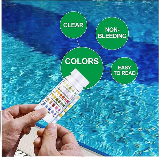 6-in-1 Teststrips voor Spa en Zwembad - 7 Parameters 50 Stuks - Chloor ...