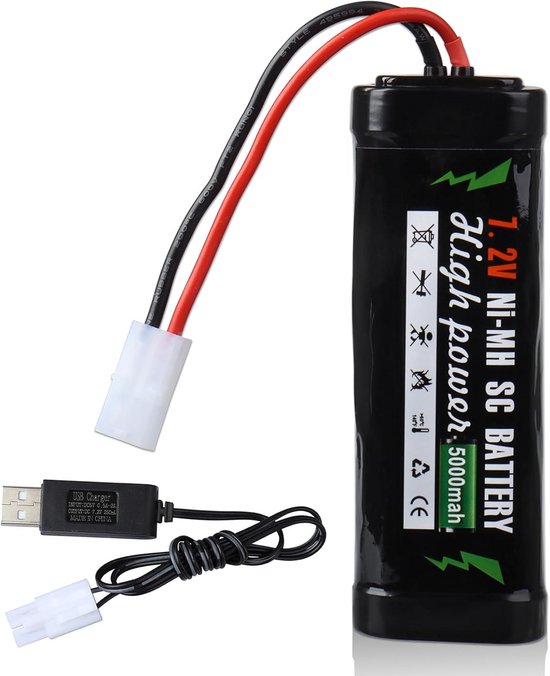 7.2V 5000mAh NiMH Accu voor RC Auto, Vliegtuig en Boot - Oplaadbaar | bol