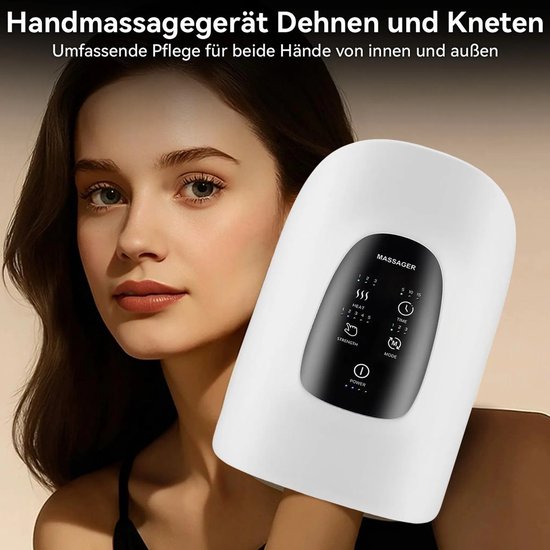 Handmassageapparaat met verwarmings- en drukfunctie, elektrische ...