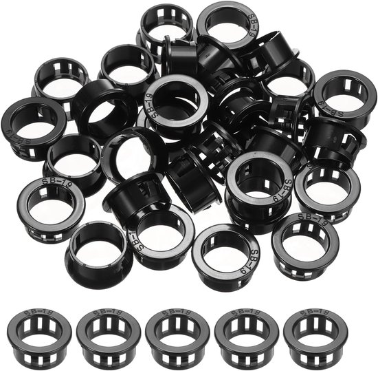 48 stuks draaddoorvoertule, 18,8 mm montage Dia plastic doorvoertules ...