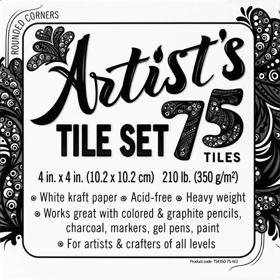 Set van 75 Vierkante Witte Kaarten 10x10 cm - Dik Zwaar Papier voor ...