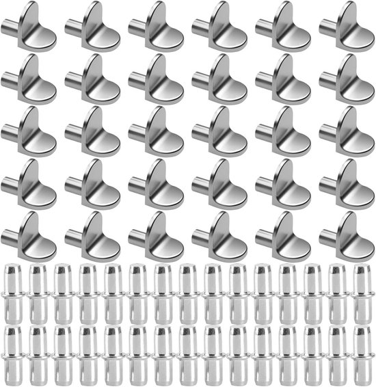 Set van 60 Plankdragers voor Muur en Kast - Universele Haakjes voor ...