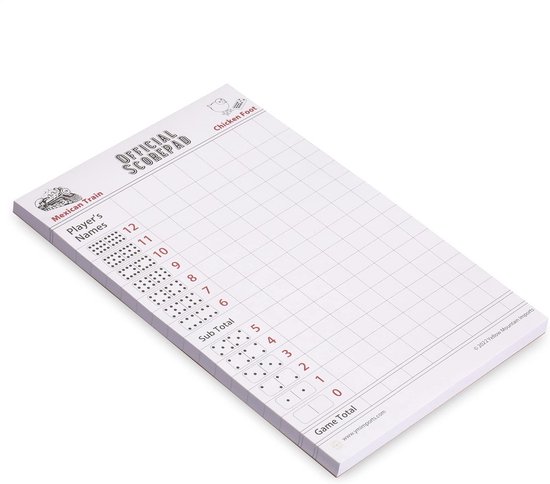 Scoreblok voor Mexican Train en Chicken Foot Dominostenen - 60 Vellen ...