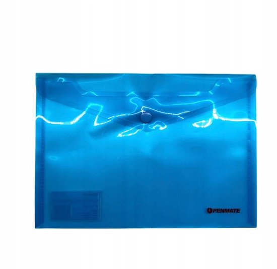 Penmate A5 Mapje met Drukknoop Blauw PP-233 TT6819 | bol