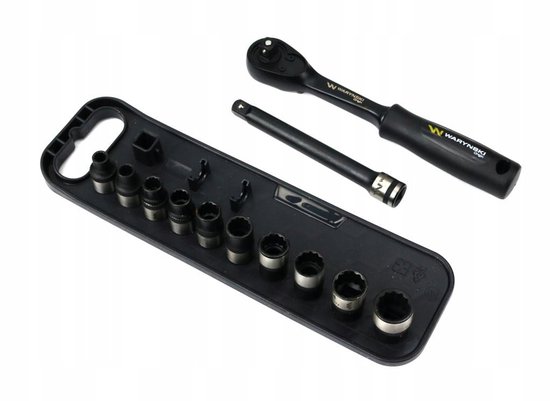 Waryński 3/8" Ratelsleutel & Dop Set (12-delig) | bol