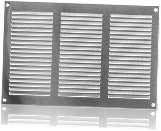Ventilatierooster 300x200mm met Insectenhor - Metalen Roosters voor ...