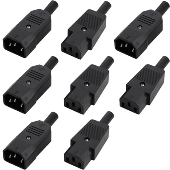 4 paar IEC320 C14 C13 stekkers en bussen voor stroombehoeften ...