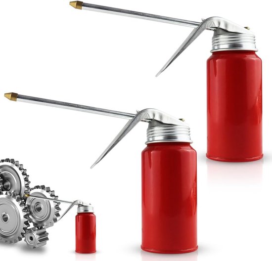 Oil Can met Pomp - 200ml - Oliepomp - Oliesprayer - Rode Oliesprayer ...