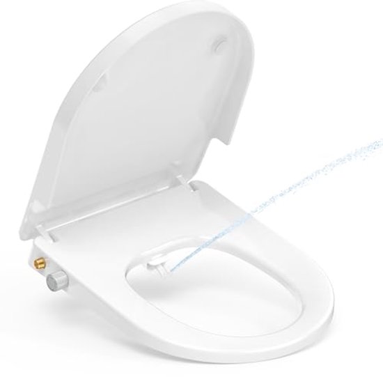 D-Vormige Toiletemmer met Bidet en Softclose Mechanisme - Zelfsluitend ...