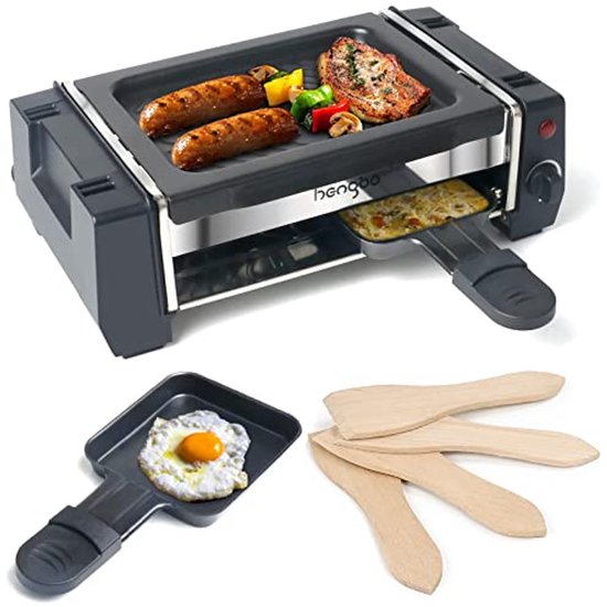 Mini Raclette Grill voor 1-2 Personen - Elektrische Tafelgrill met ...
