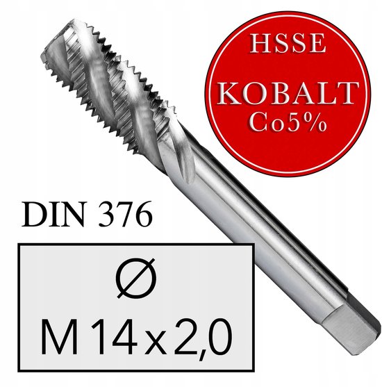 M14x2.0 HSSE Co5 Kobalt Spiraalkraan DIN 376 | bol