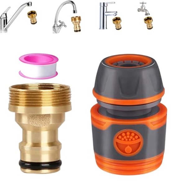 Kraan Slang Connector voor Keuken en Badkamer met Schroefdraad 22mm en ...