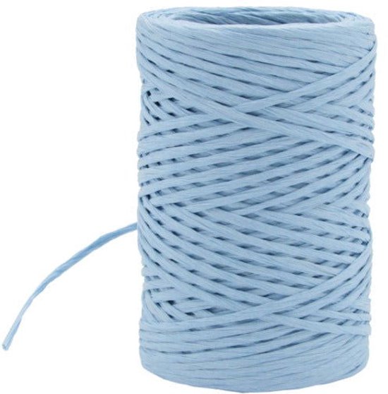 Papieren deco draad Licht Blauw - 50 mtr. | bol