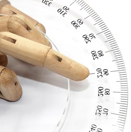 360 Graden Gradenboog Hoek Meten en Tekenliniaal - 30 cm | bol