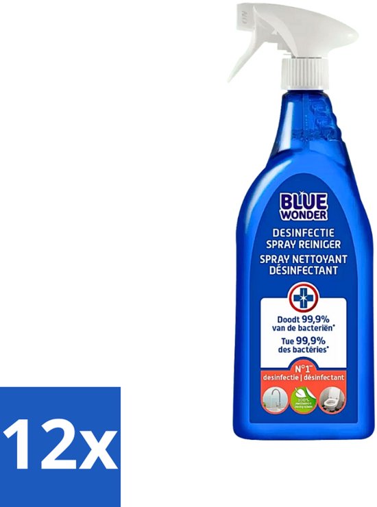 12 x Blue Wonder Desinfectie Reiniger Spray 750 ml - Desinfectie Spray ...