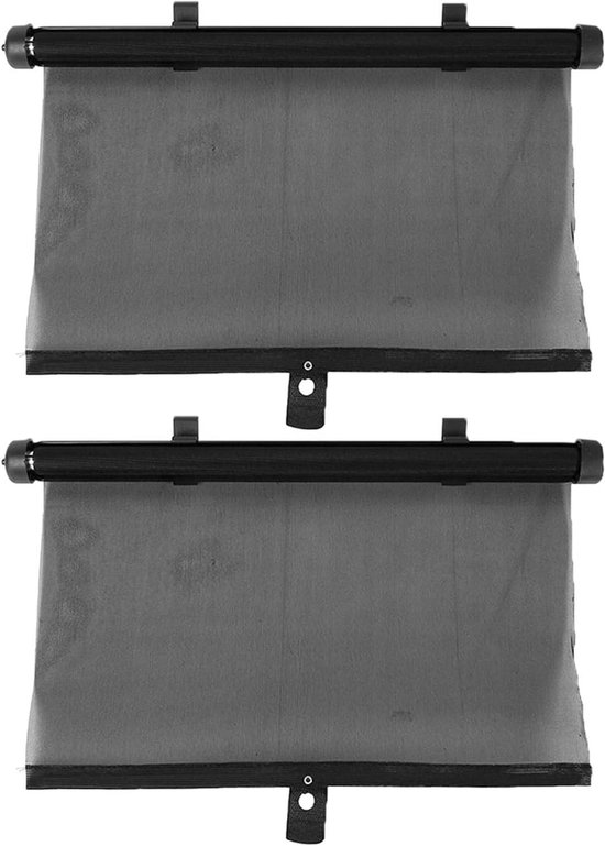 Bescherming Auto Zonnescherm Raamroller 45x40cm, Opvouwbaar - Zwart | bol