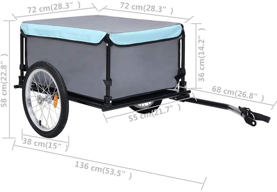 Fietskar – Fietsaanhanger – Fiets Kar – Bagagewagen – Transportkar ...