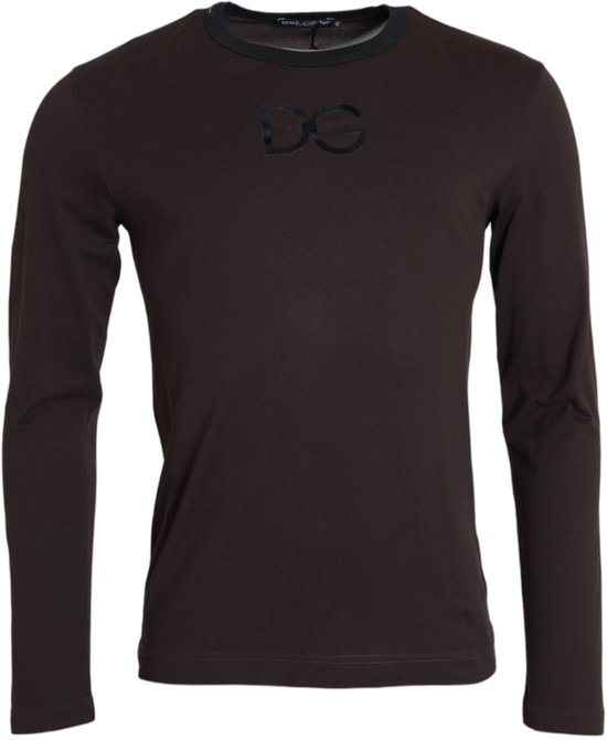 Long Sleeve TShirt DG Logo - Brown Sweaters | bol