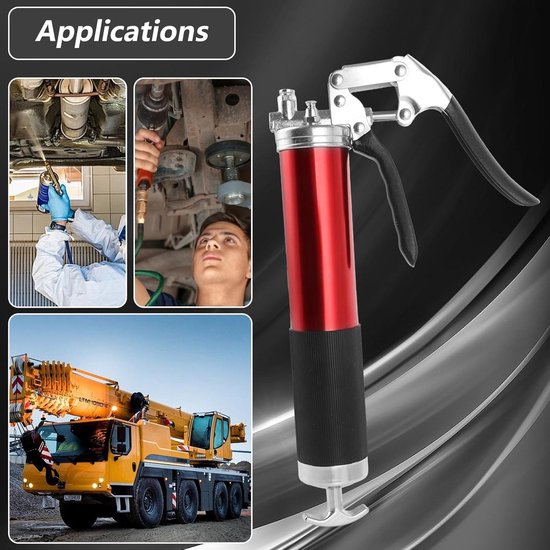 Vetspuit met zware schacht, flexibele slang en metalen buis | bol