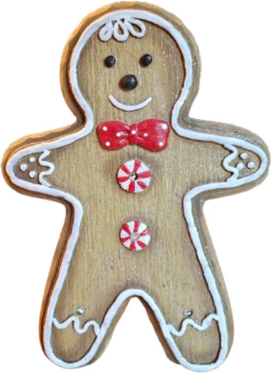 bonhomme en pain d'épices - Noël - figurine - 40cm | bol