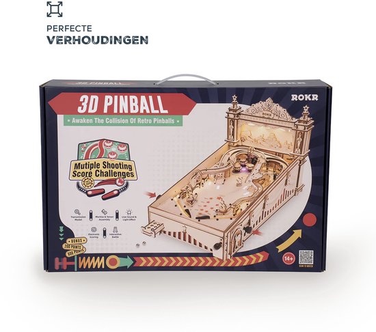 Robotime ROKR 3D Pinball EG01 - Houten Bouwpakket - Miniatuur ...