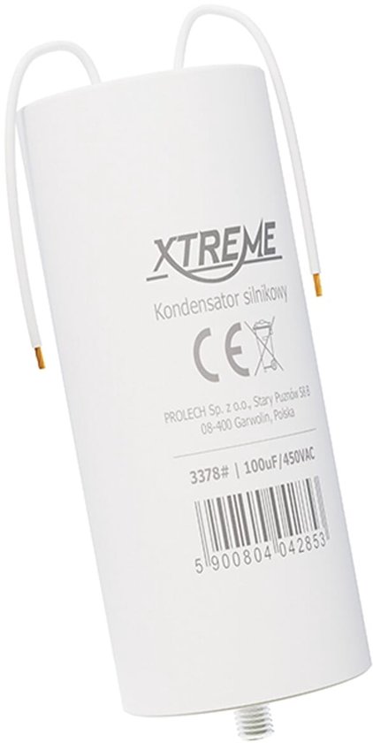 XTREME Motorcondensator 100µF 450V AC - Condensator met Kabels - Start ...