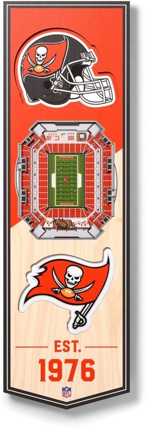 Tampa Bay Buccaneers 3D Stadium Banner 2023410 Rot/Weiß | bol