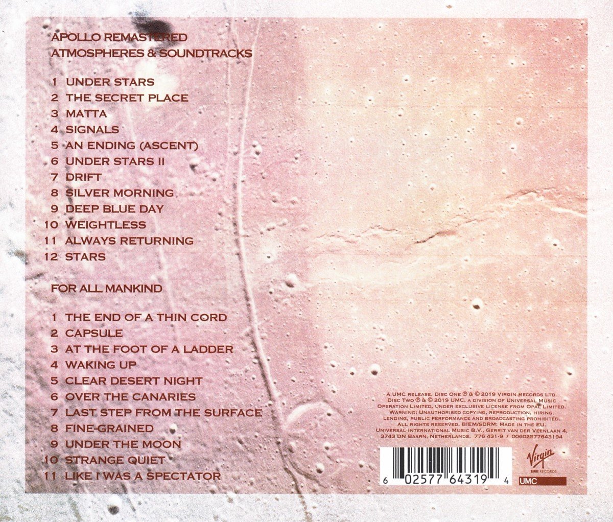 Brian Eno - Apollo: Atmoshperes And Soundtracks (2 CD) (Expanded ...