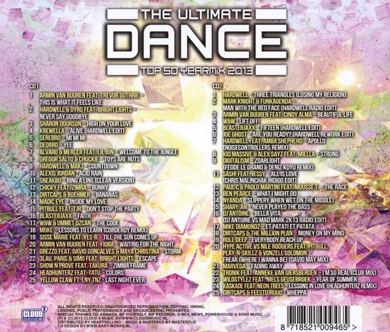 Various Artists - The Ultimate Dance Top 50 Yearmix (2 CD), various ...