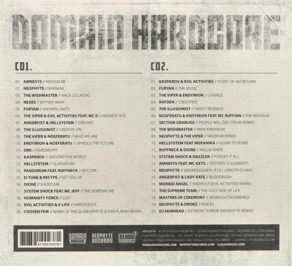 Neophyte & Panic - Domain Hardcore Volume 2 (2 CD), Neophyte & Panic ...