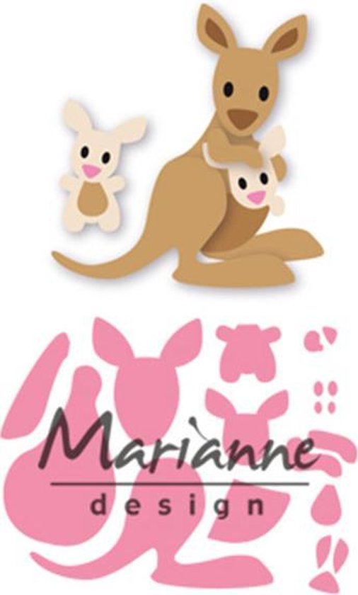 Marianne Design Collectables Snij en Embosstencil - Eline's Kangaroo en baby | bol