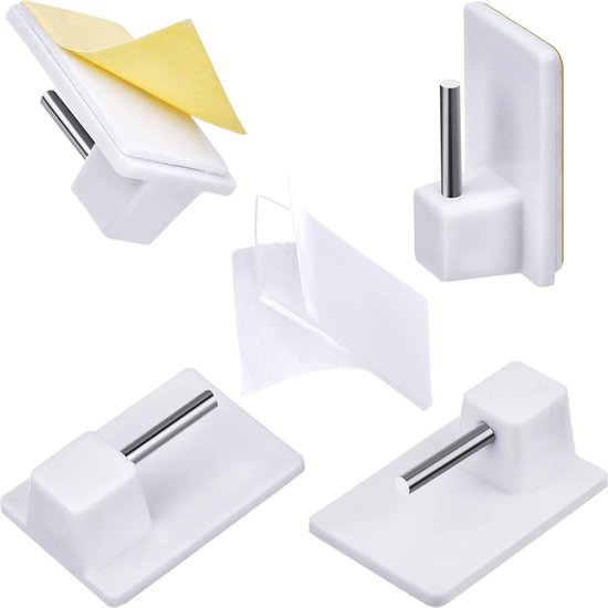 Zelfklevende Haakjes - Zinaps 24 Pack Self Adhesive Hooks Plastic ...