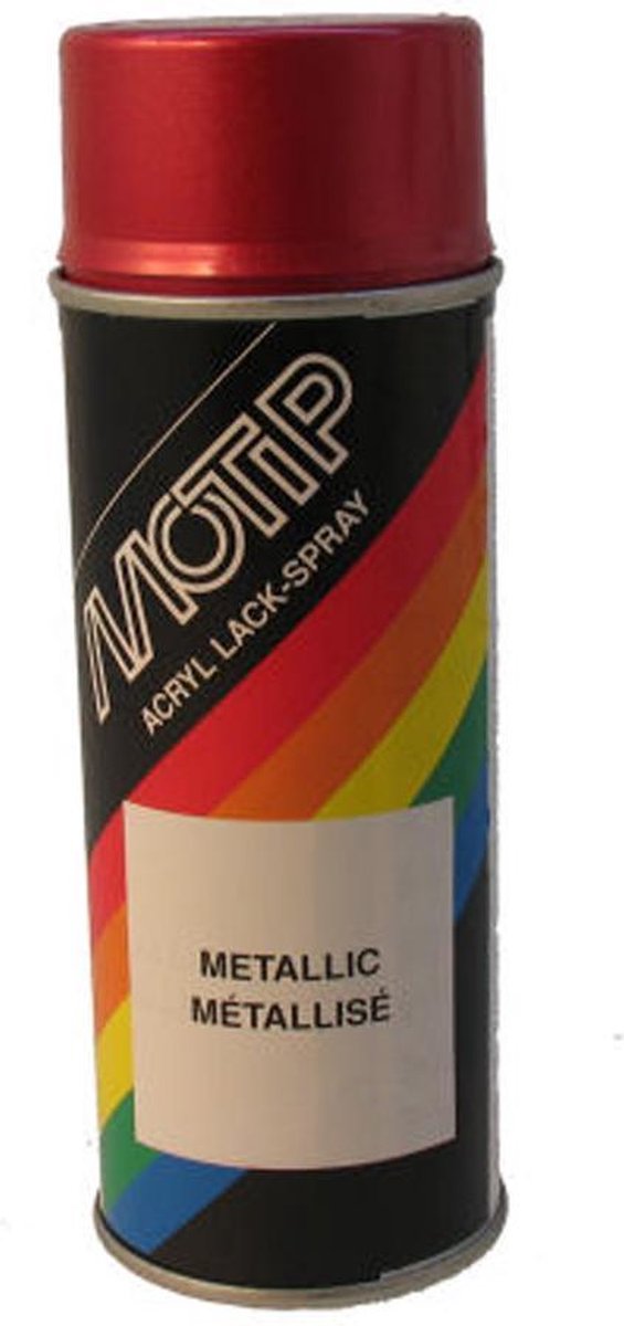 Motip Metallic Lak Rood - 400 ml | bol.com
