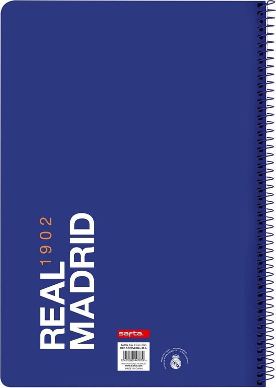Boek over Ringen Real Madrid C.F. 512154066 Blauw Wit A4 | bol.com